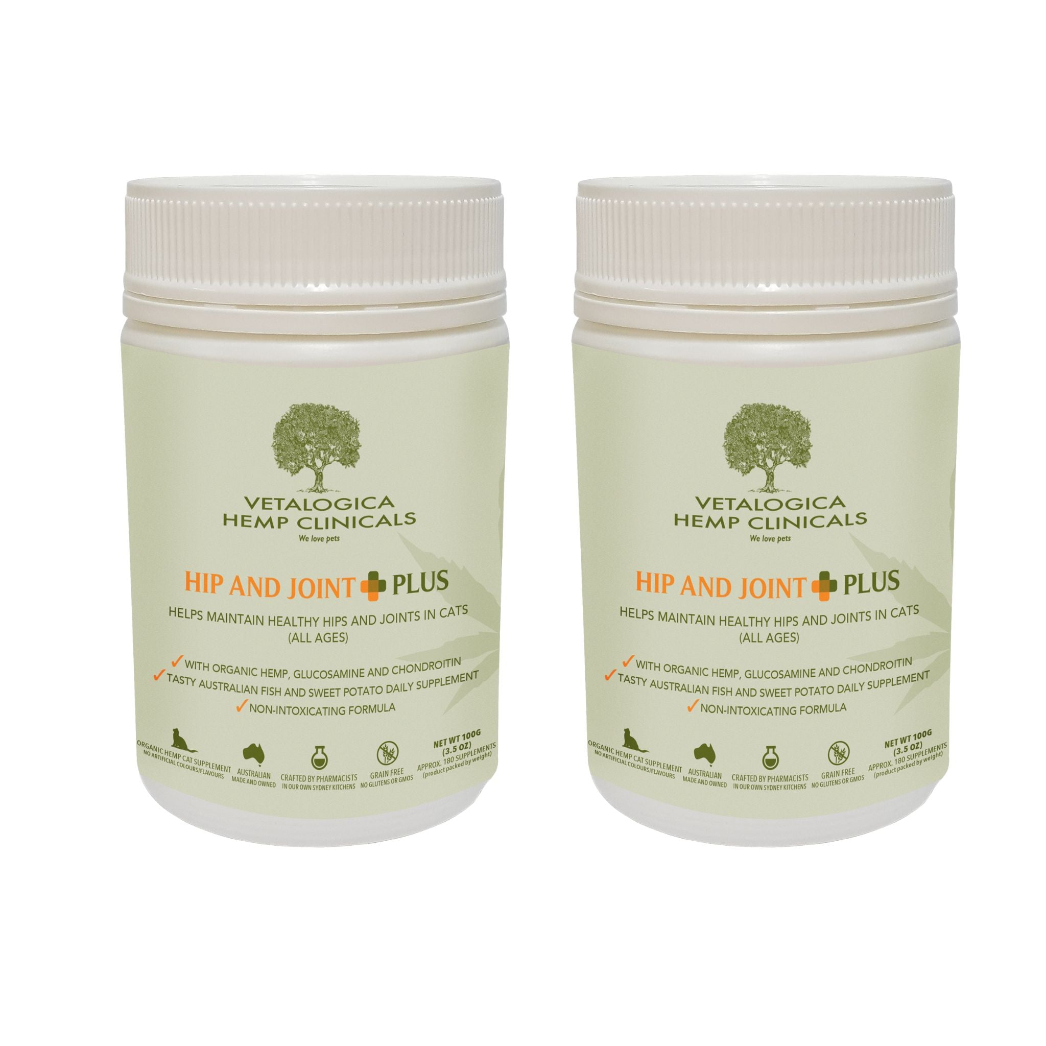 Bundle Pack of 2 x Vetalogica Hemp Clinicals Hip & Joint Plus - Supple