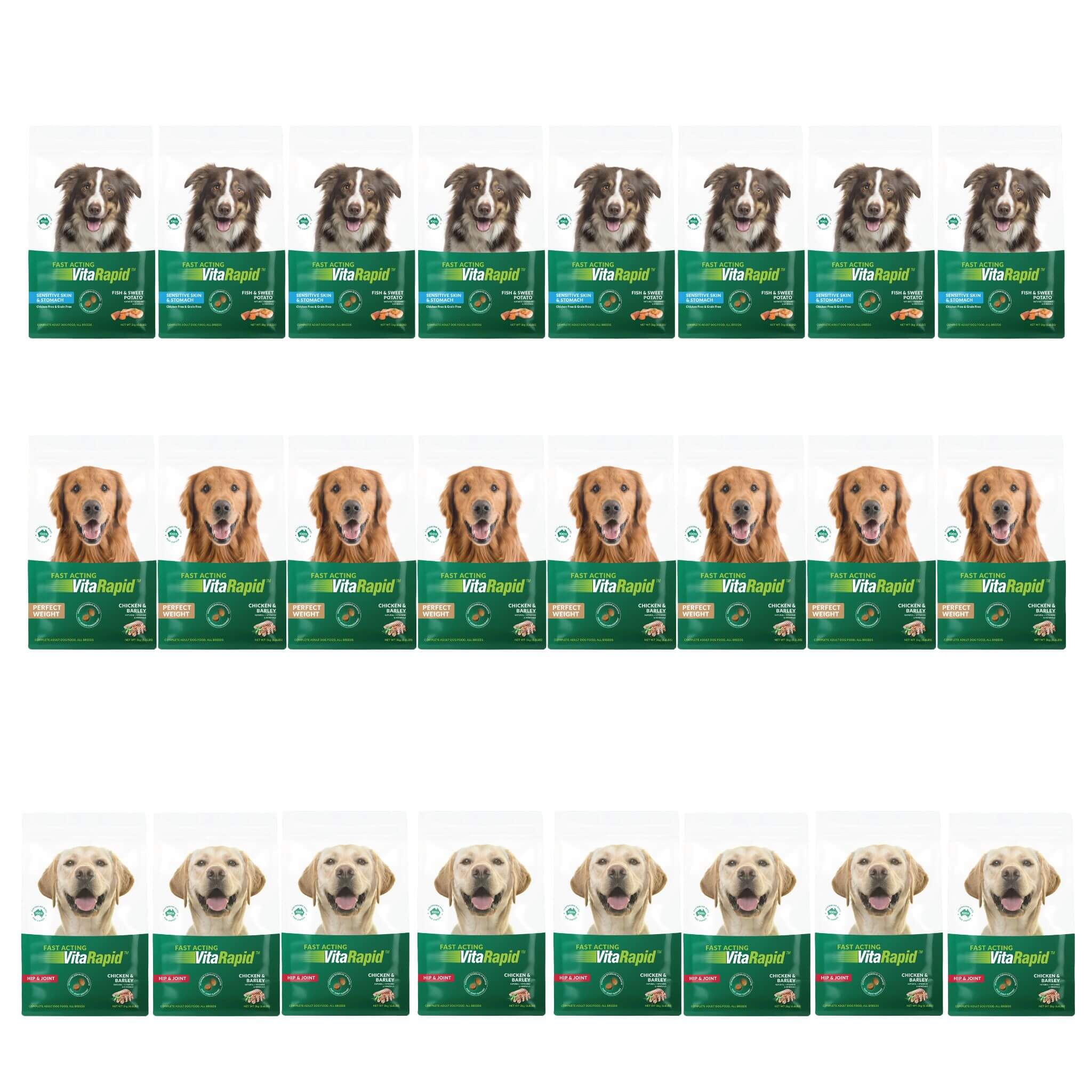 24 x 100g VitaRapid Science Dog Food SAMPLES (MIXED) – Vetalogica